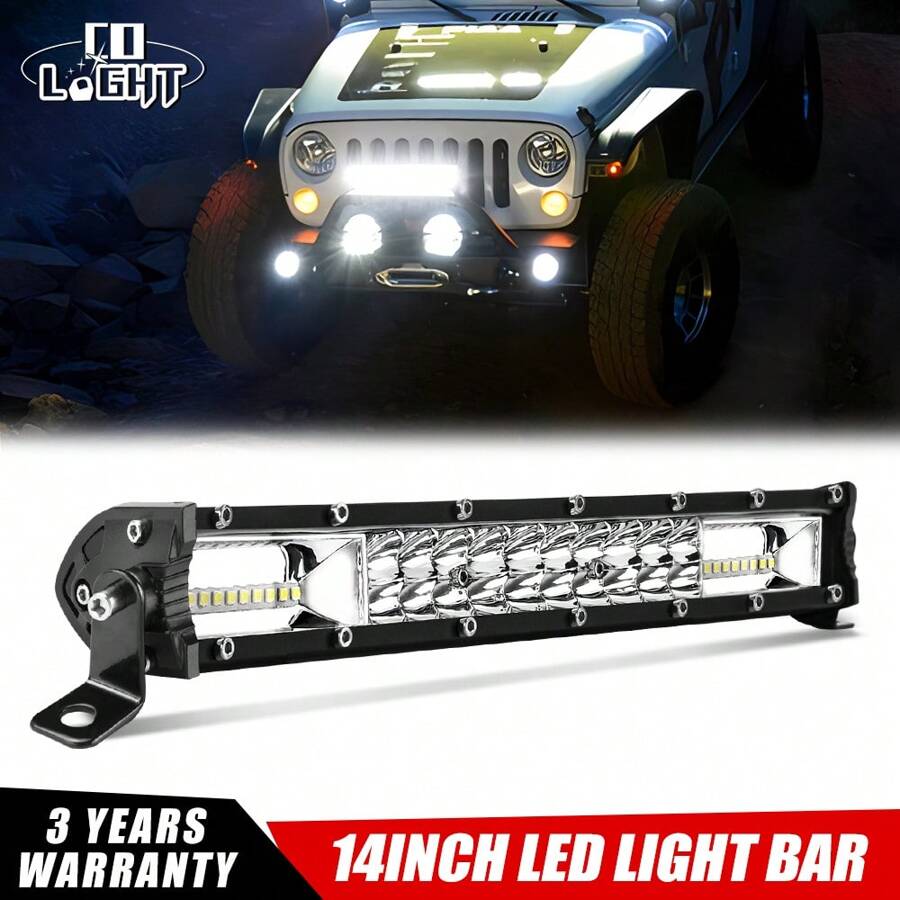 7inch 14inch 20inch Dual Row Spot Flood Combo LED Bar Off Road 12V 24V ...