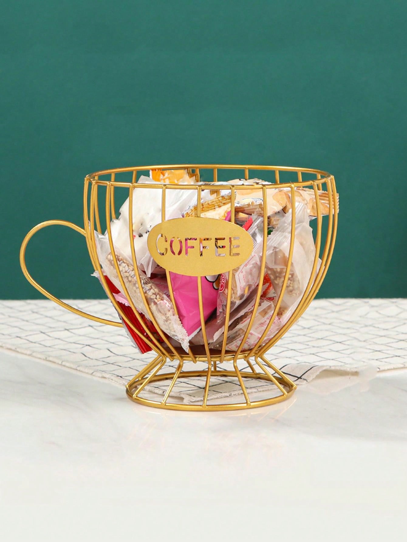 1 Pieza Canasta Creativa Para Frutas Con Forma De Taza De Café De ...