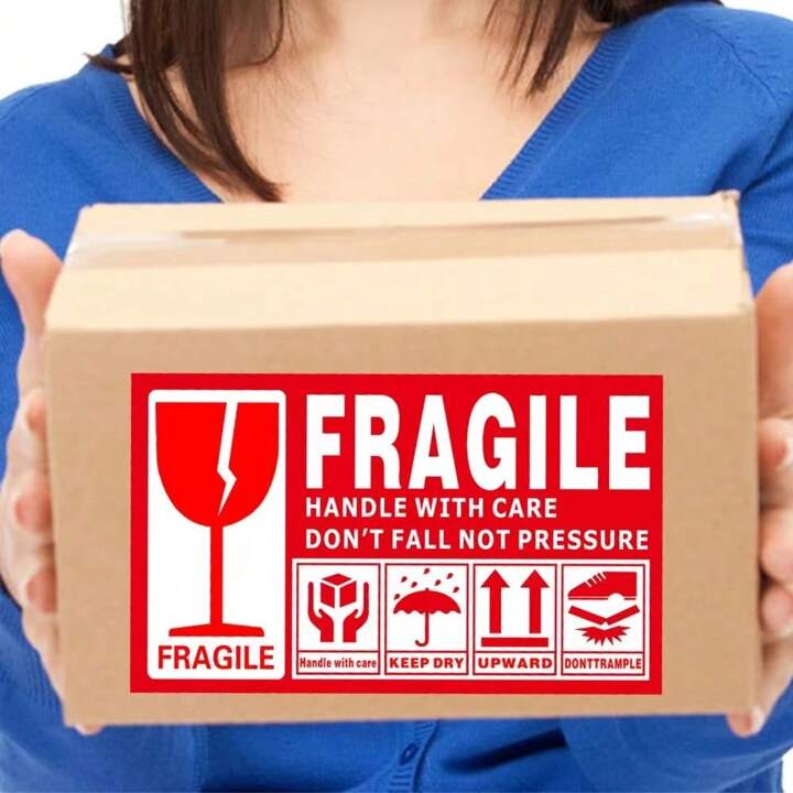 120pcs Fragile Handle With Care Labels Stickers For Moving, Glass ...