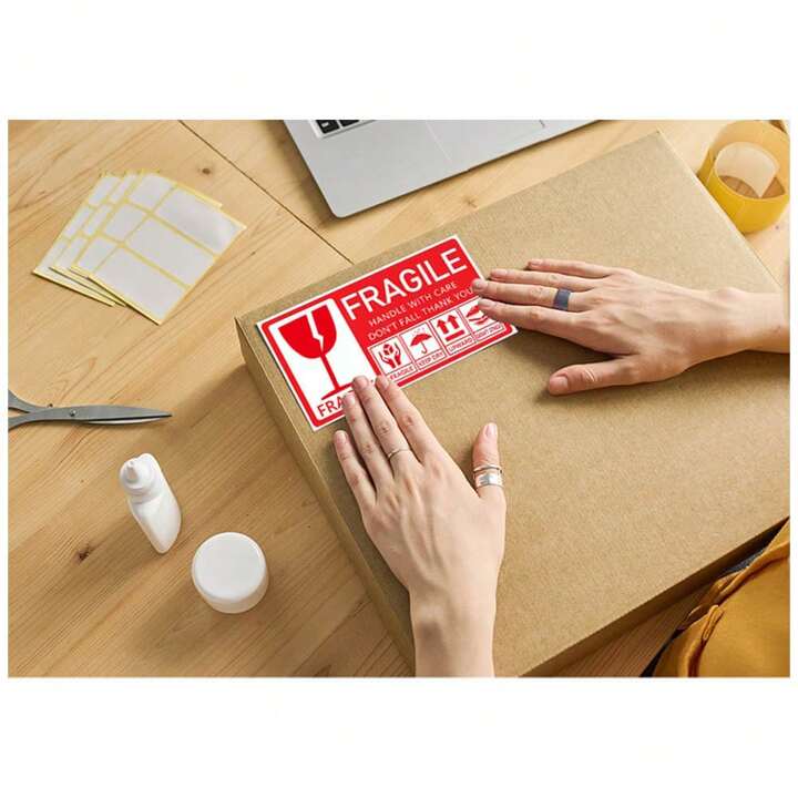 120pcs Fragile Handle With Care Labels Stickers For Moving, Glass ...
