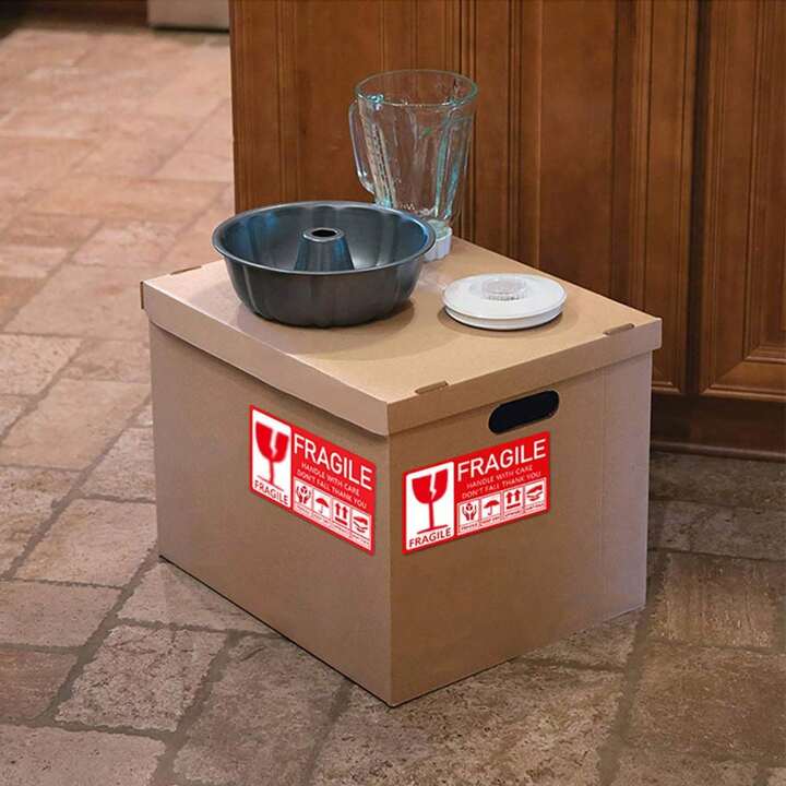 120pcs Fragile Handle With Care Labels Stickers For Moving, Glass ...
