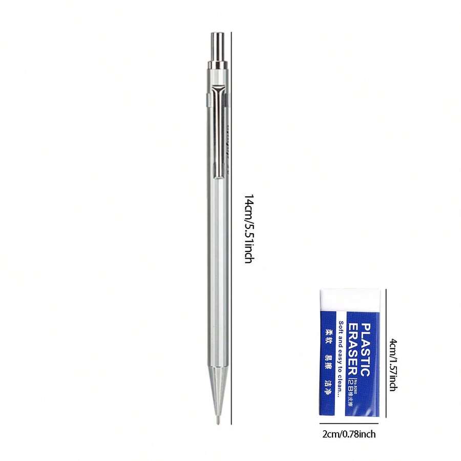 4pcs Metal Automatic Mechanical Pencils With Continuous Refill Push ...