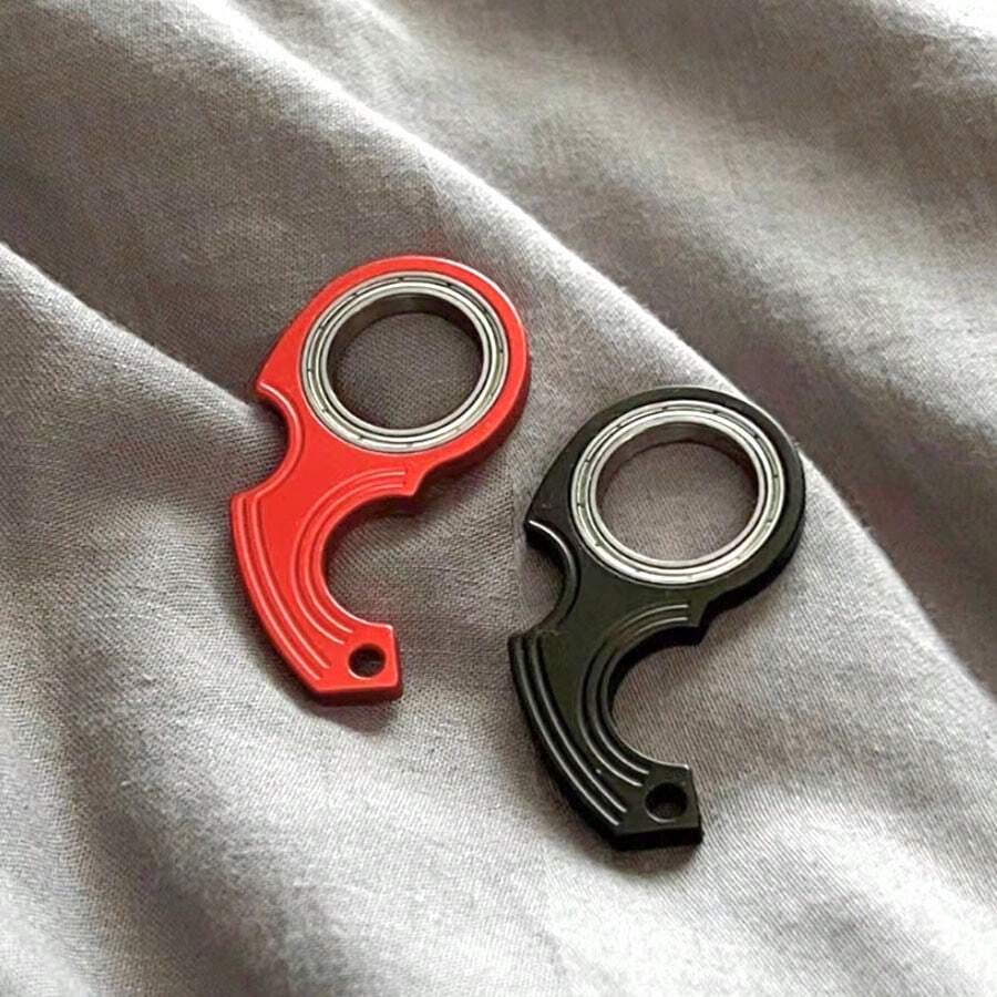 1pc Fingertip Rotating Toy Novelty Portable Key Ring Keychain Spinner ...