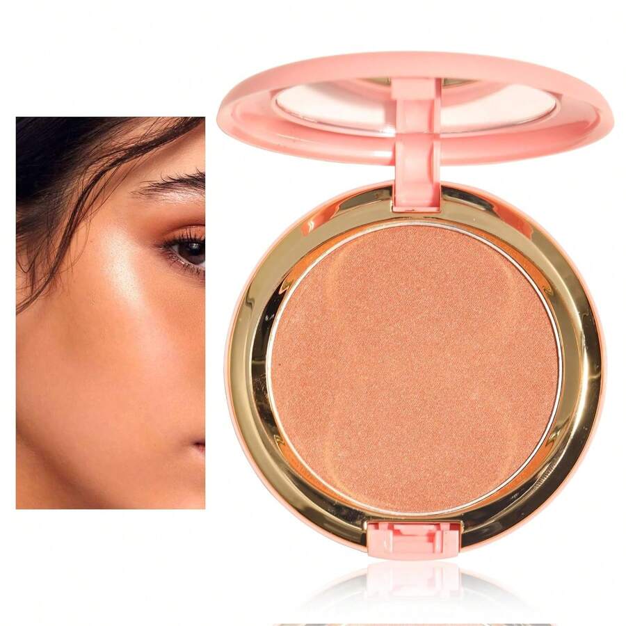 Shimmer Bronzer Powder, Highly Pigmented Highlighter Bronzer Contour ...