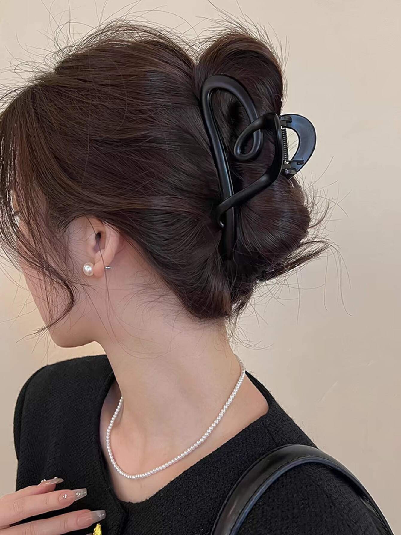 1pc Matte Heart-Shaped Hair Clip With Spring Clasp, Simple And High-End ...