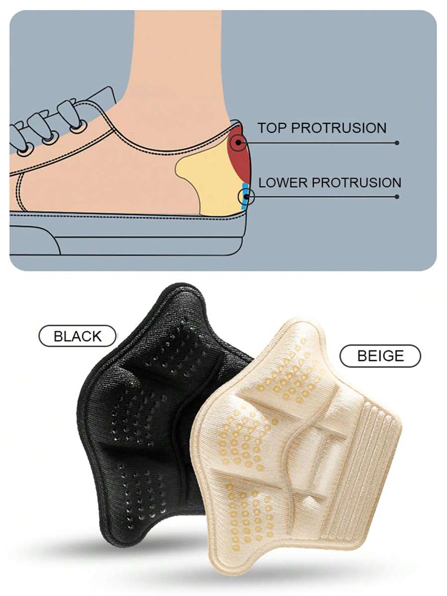 1pair Leather Shoe Heel Sticker, Anti-Wear Foot Heel Sticker, Sport ...