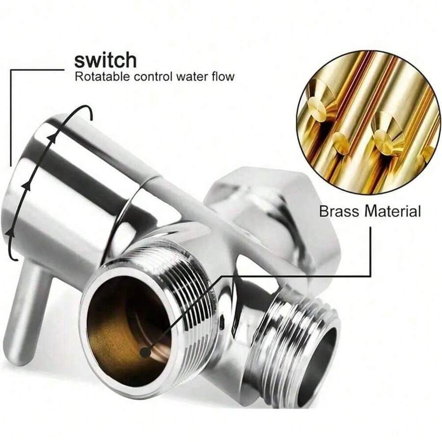 1PC Silver Quick Opening Three-Way Water Distributor 4-Point Shower 1 ...