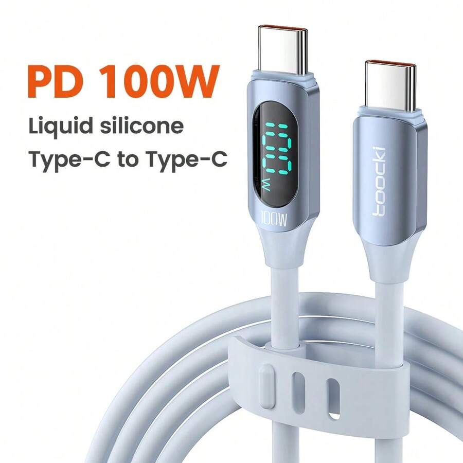 Toocki 100W Type C To Type C Cable PD Fast Charging Charger USB C To ...