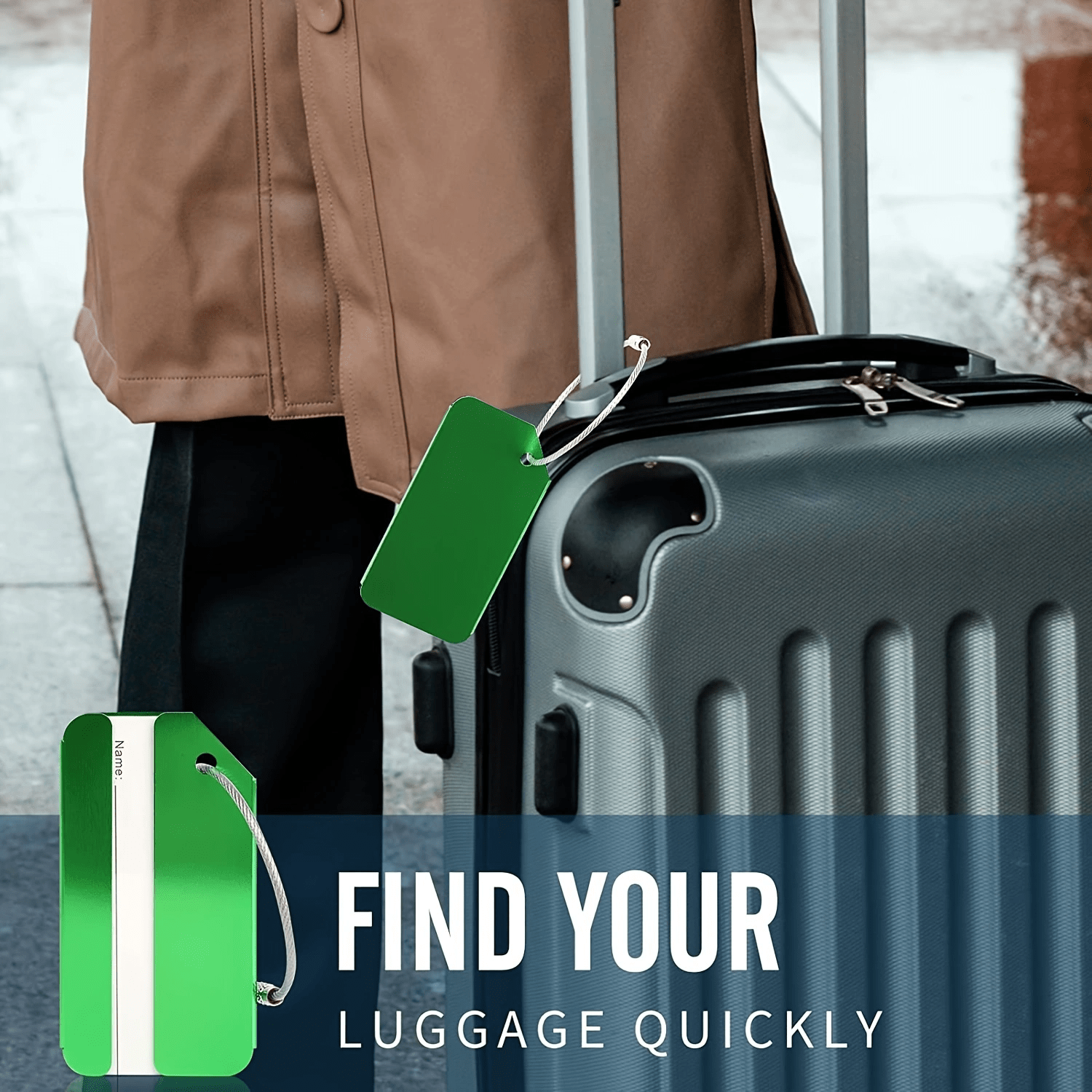 Colorful Aluminium Luggage Tags With Name ID Cards, Stainless Steel ...