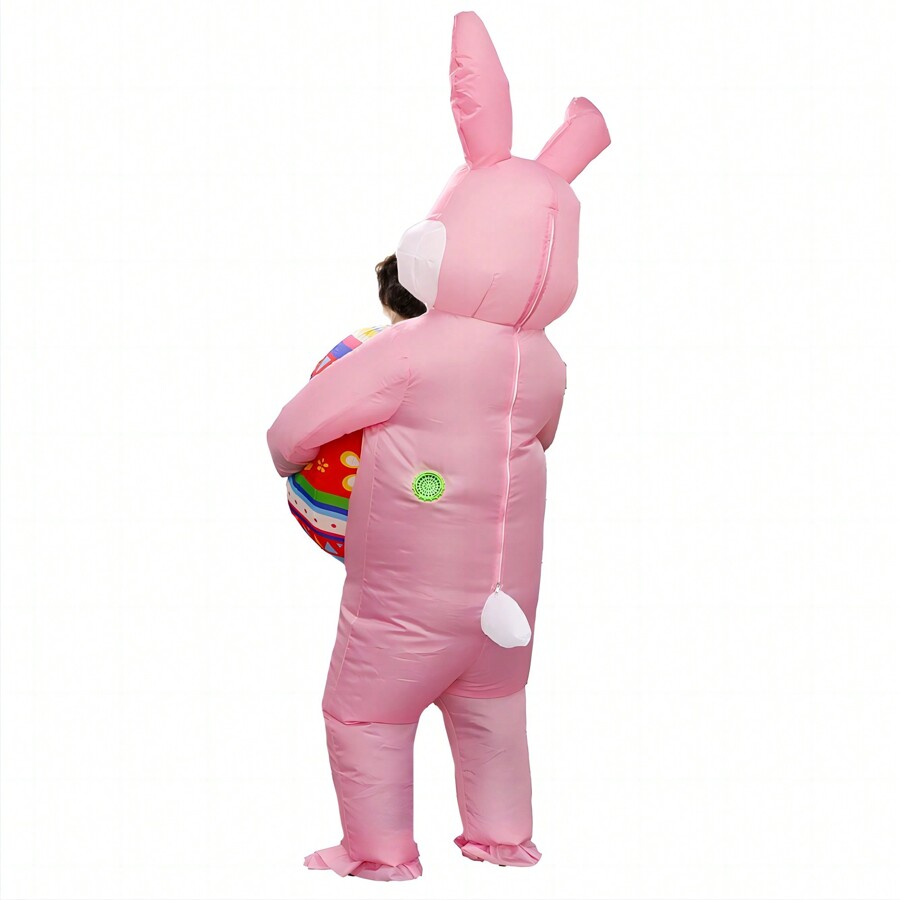 Inflatable Easter Bunny Costume For Adult, Full Body Air Blow-Up Deluxe ...