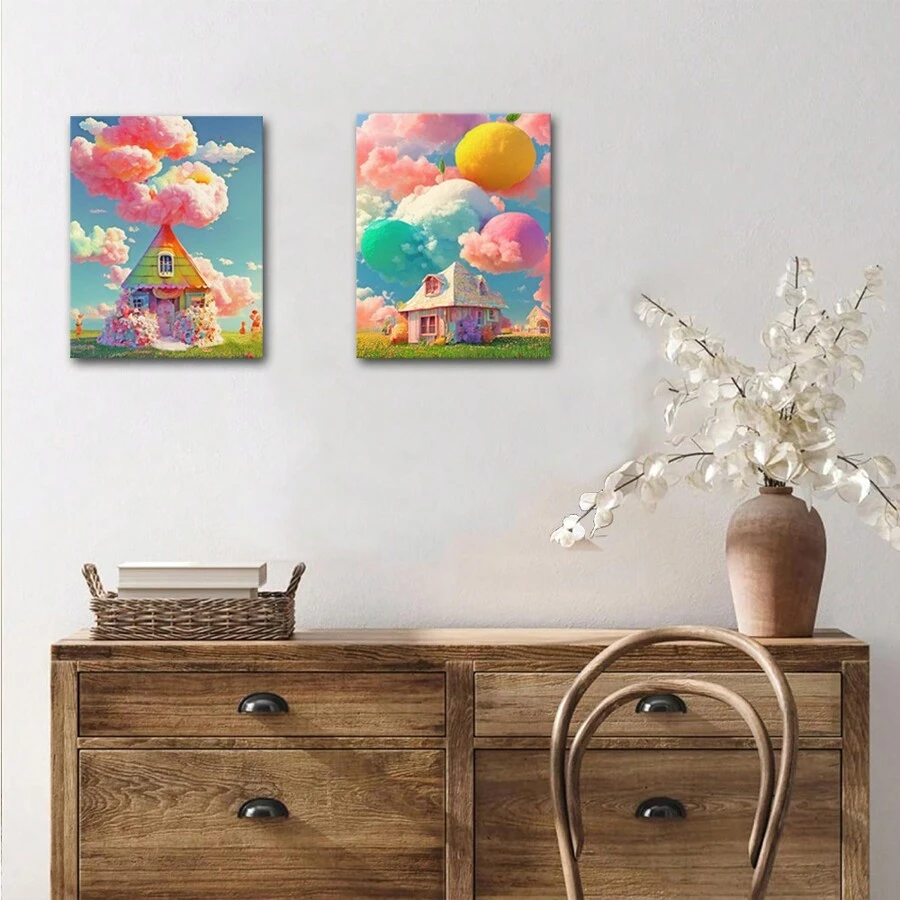 2 PCS Paint By Numbers Kit For Adults, As If In A Dream -DIY Paint By ...