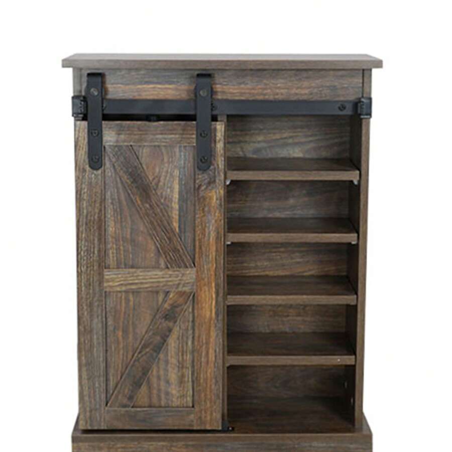 Rural Sliding Barn Door Storage Cabinet, Pantry Cabinet, Patio Storage ...