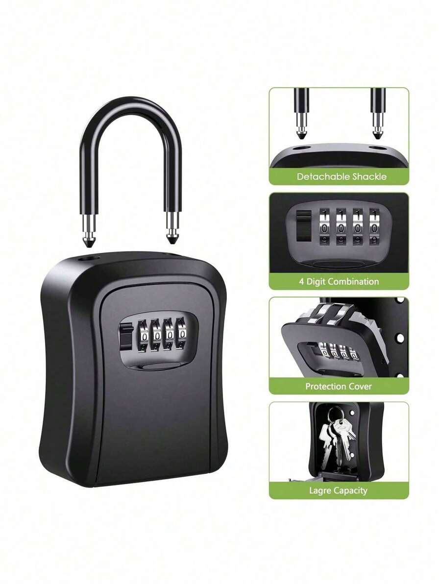 Key Lock Box For Outside - Wall Mount Lockbox For House Keys Outdoor ...