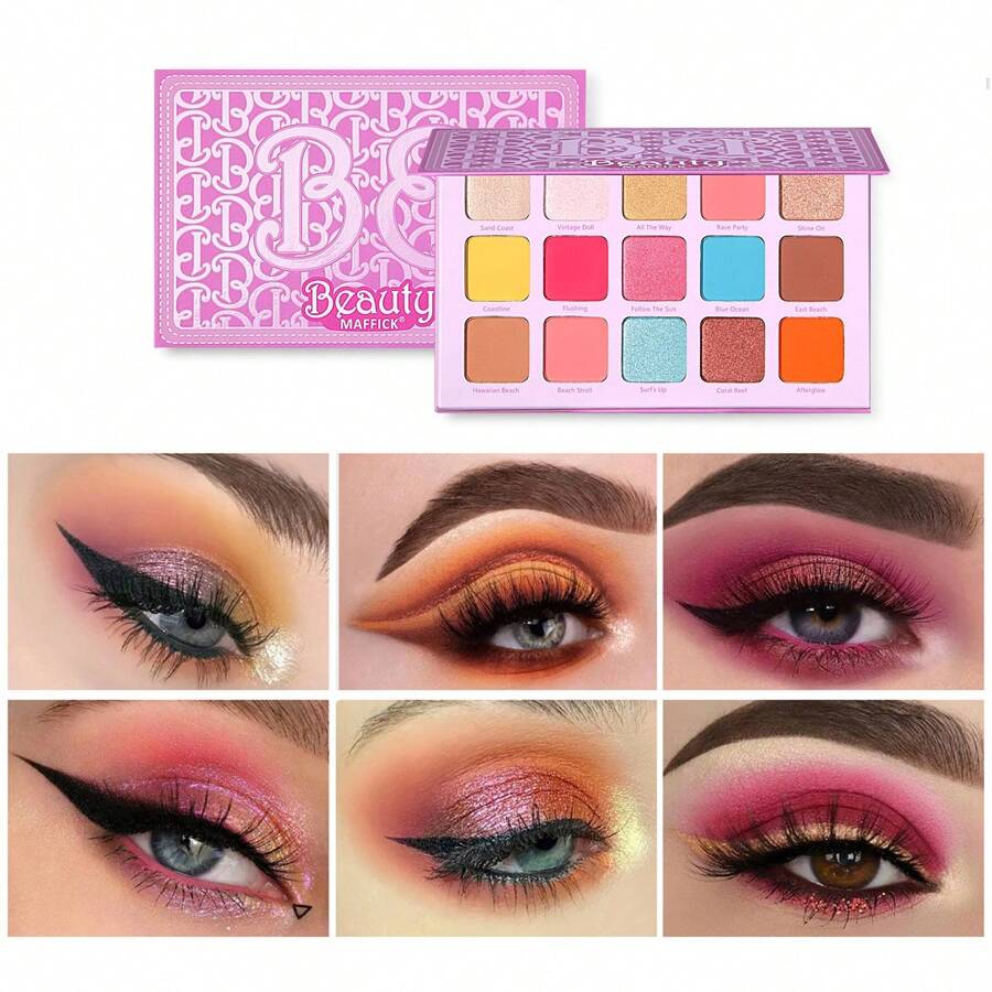 15-Color Eyeshadow Palette In Brilliant Colors For Free Combination Of ...