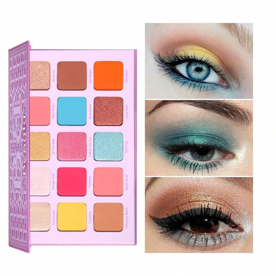 15-Color Eyeshadow Palette In Brilliant Colors For Free Combination Of ...