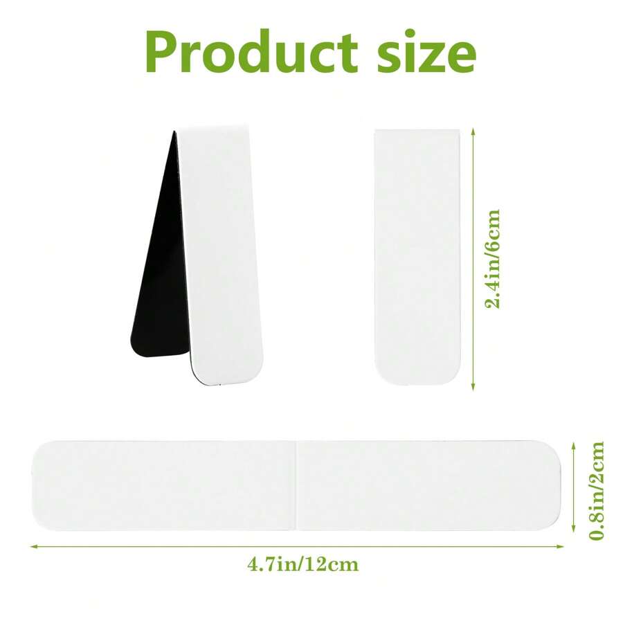 48 Pieces Magnetic Bookmark Sublimation Bookmarks Blank Book Marker ...