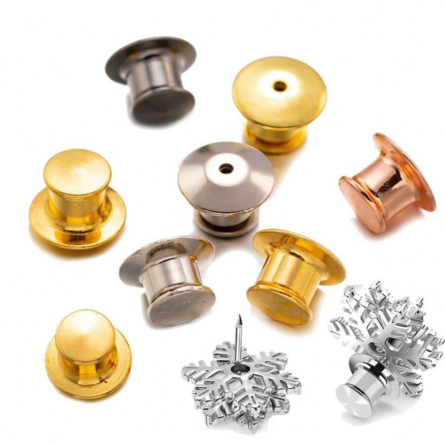 10pcs Locking Pin Back Locking Pin Keeper Clasp Metal Pin Backing For ...