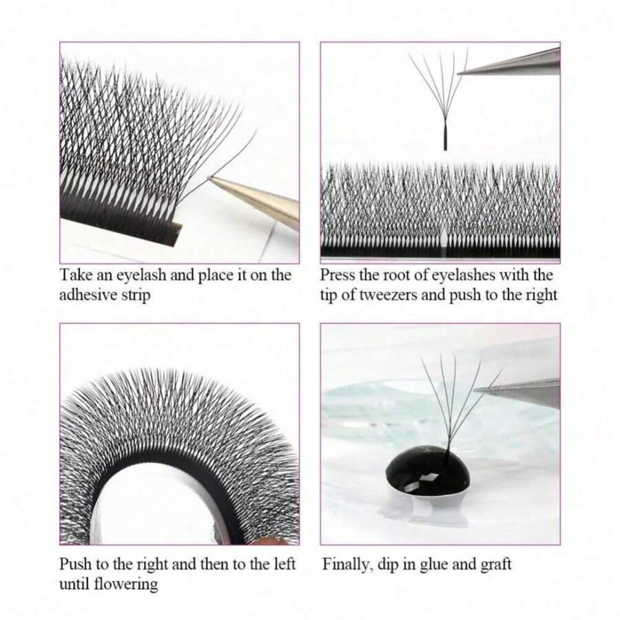 3D/4D/5D/6D/8D W Shape Natural Soft Professional Eyelash Extensions For ...