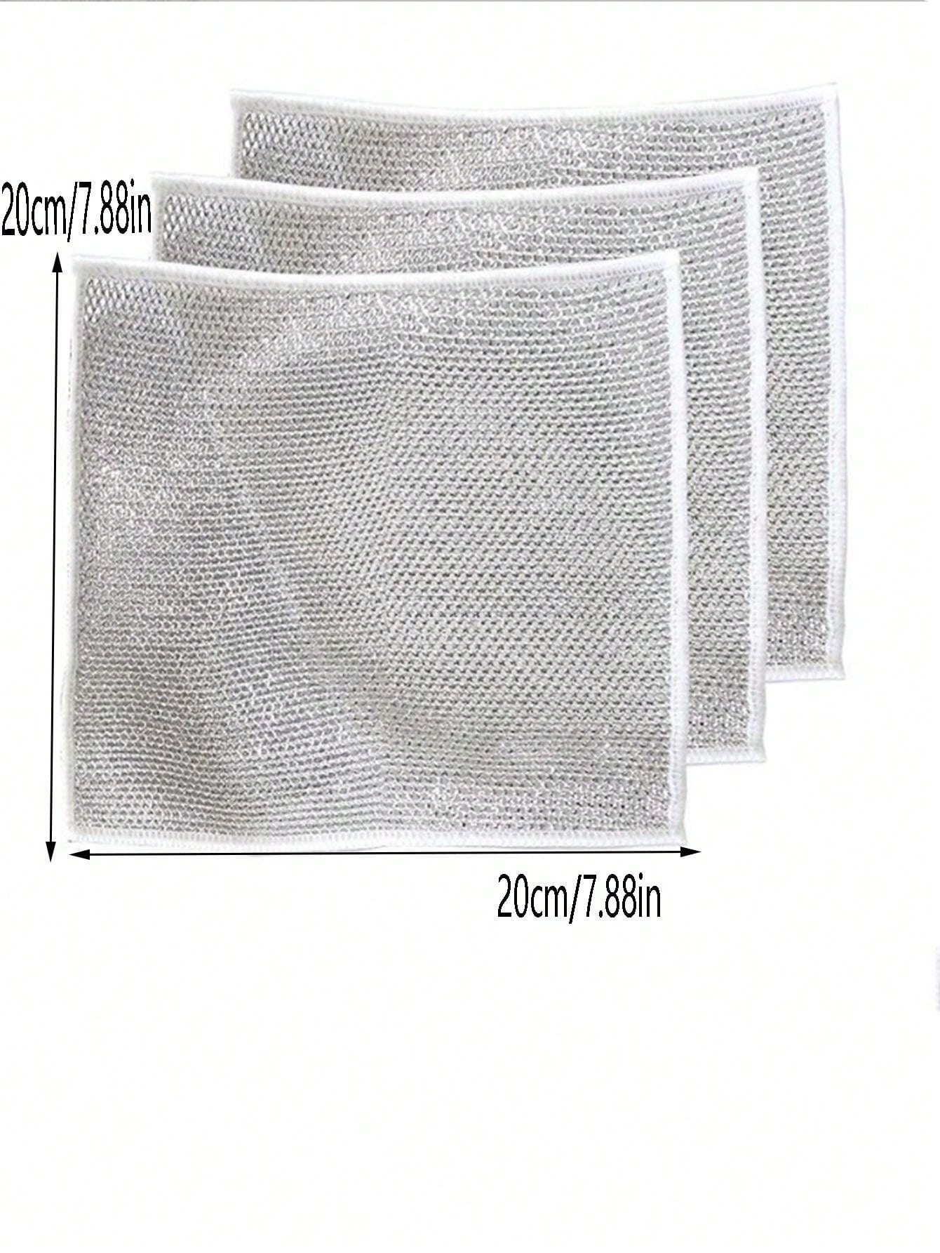4pcs/Set Steel Wire Mesh Cleaning Cloth, Suitable For Kitchen Stove ...