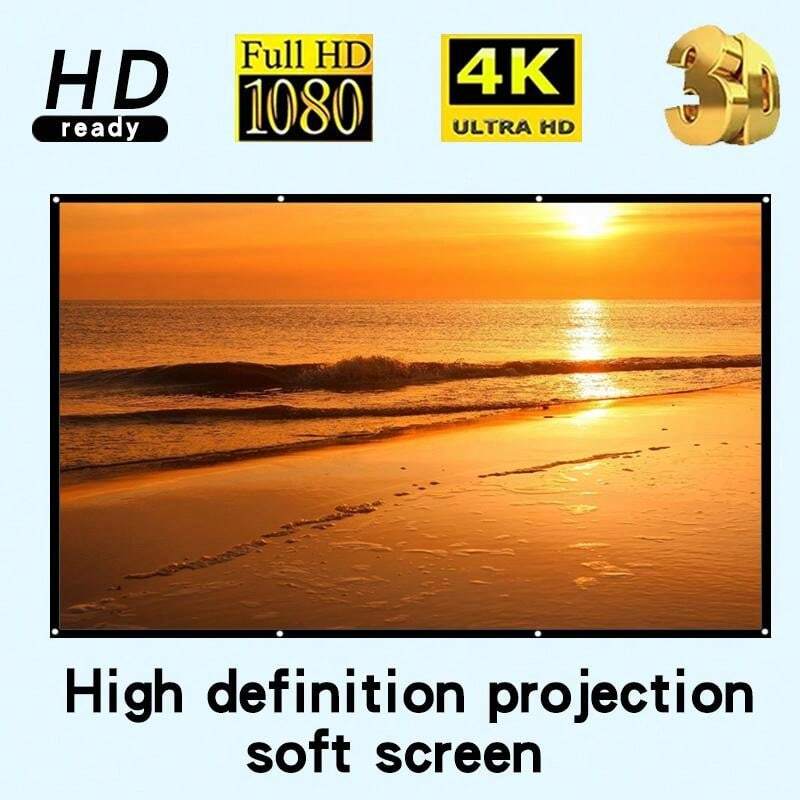 Tela de Projeção Retrátil com Montagem na Parede Sem Furos, 72 ...