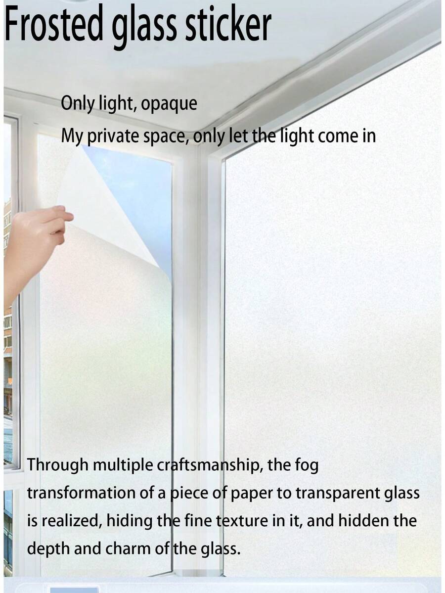 Water Crystal Pattern Frosted Glass Sticker For Office, Bathroom, Anti ...