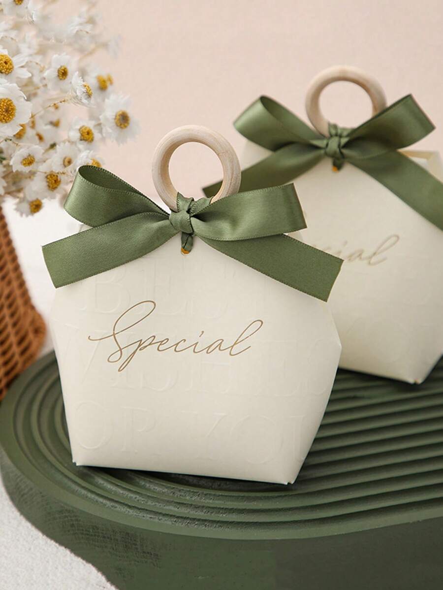 10pcs Portable Candy Packaging Gift Bags Wedding Favor Boxes Set, With ...