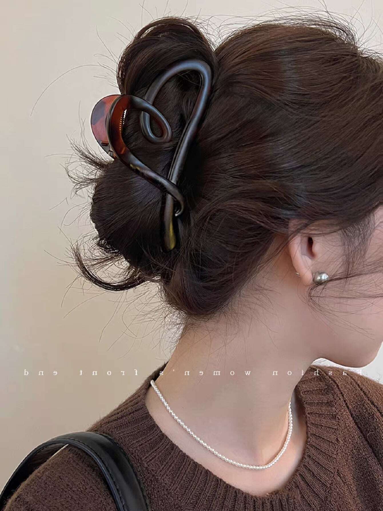 1pc Matte Heart-Shaped Hair Clip With Spring Clasp, Simple And High-End ...