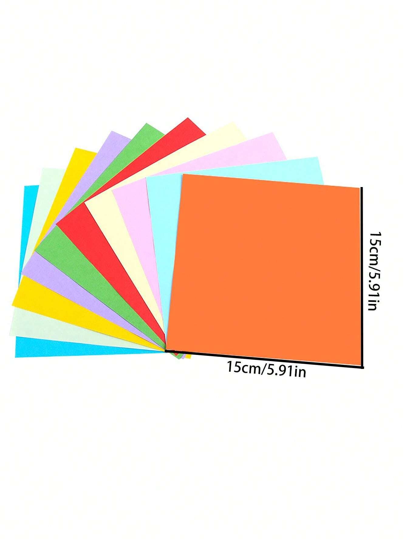 5 Packs Of Mixed 10-Color Assorted 15cm Square Origami Paper (500 ...