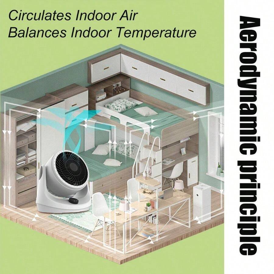 Air Circulation Fan 11 Inch, 280° Adjustable Tilt Silent USB Desktop ...