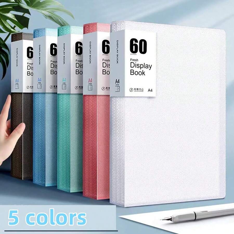 60-Page A4 Size Portfolio Folder With Transparent Inner Pages For ...