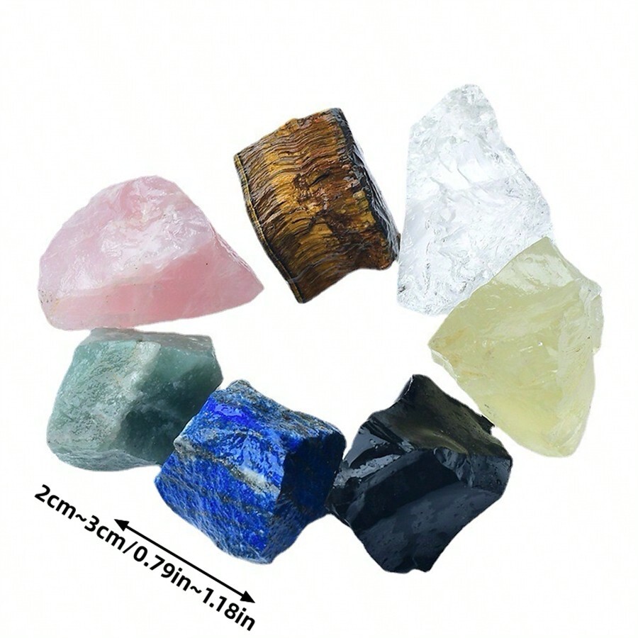 Set Of 7 Natural Stones Representing The Seven Chakras - Individual ...
