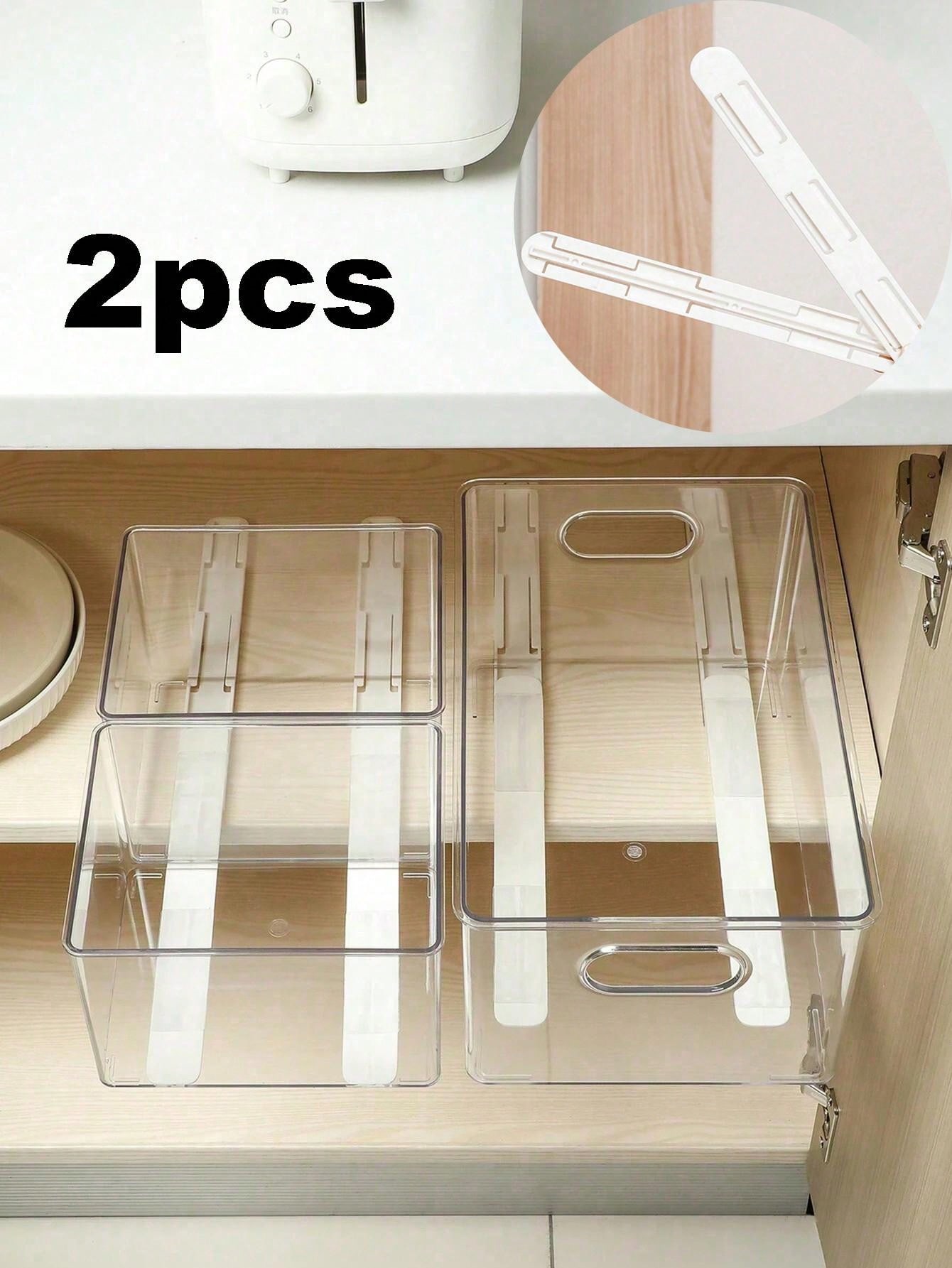 2pcs/Set White Slides Drawer Sliding Rails Bin Tracks, Pull Out Track ...
