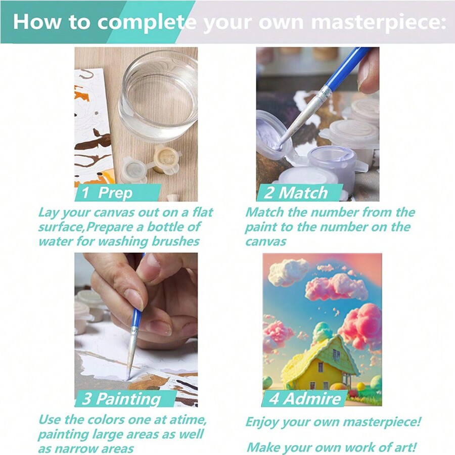 2 PCS Paint By Numbers Kit For Adults, As If In A Dream -DIY Paint By ...