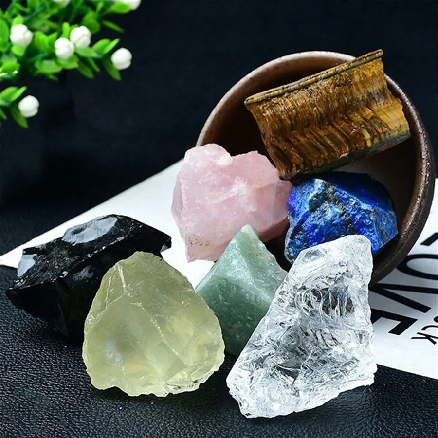 Set Of 7 Natural Stones Representing The Seven Chakras - Individual ...