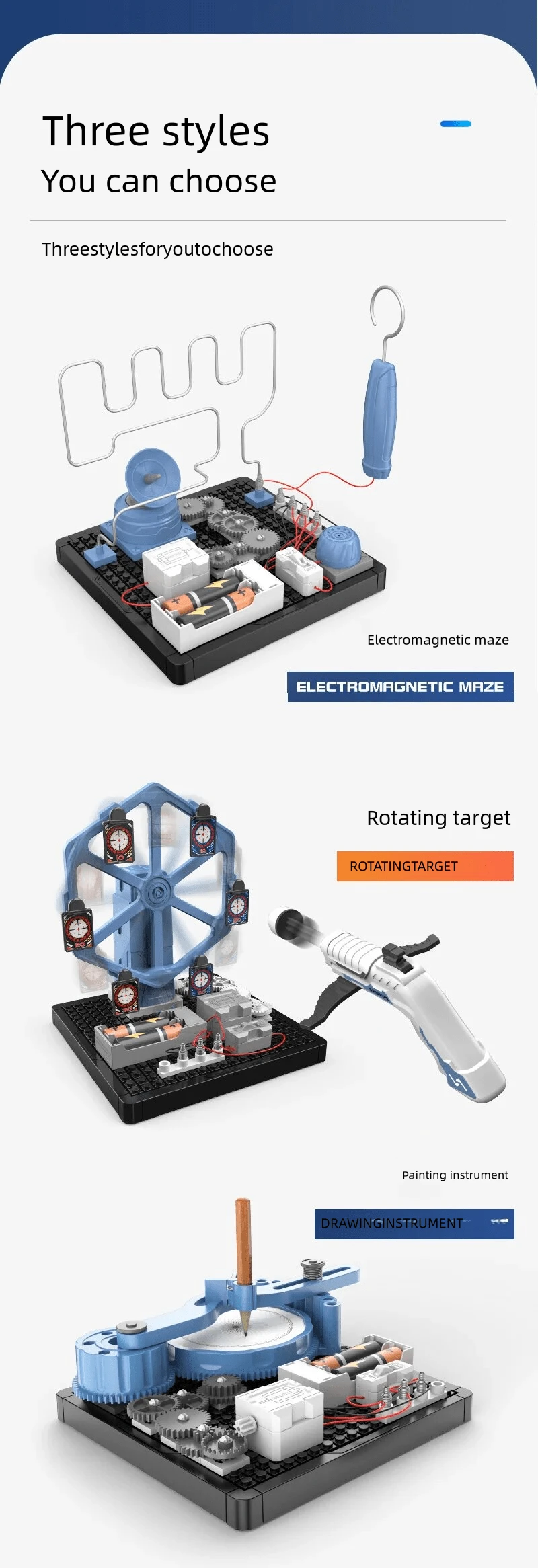 1 Set Diy Assembly Science Experiment Electrical Circuit Mechanical ...