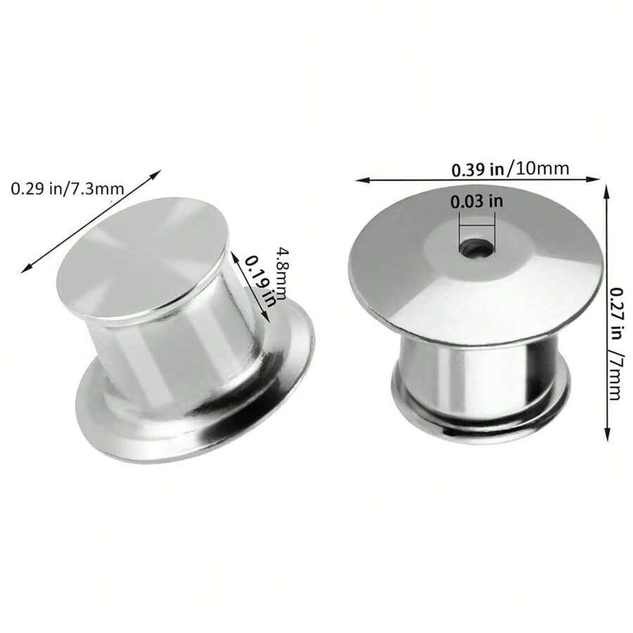 10pcs Locking Pin Back Locking Pin Keeper Clasp Metal Pin Backing For ...