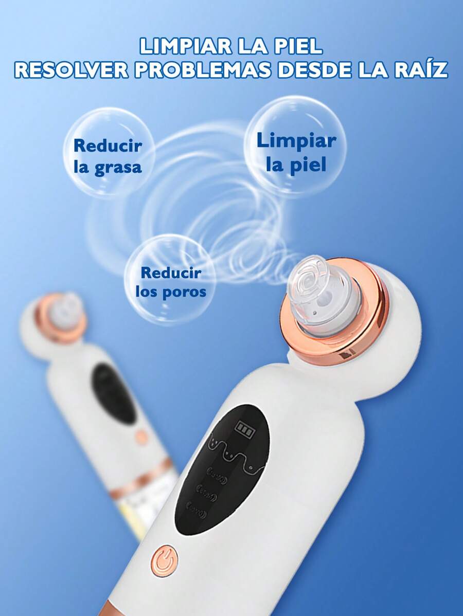 Absorbedor de Puntos Negros 6 en 1: Limpiador de Poros con Succión de Vacío y Eliminador de Acné ...