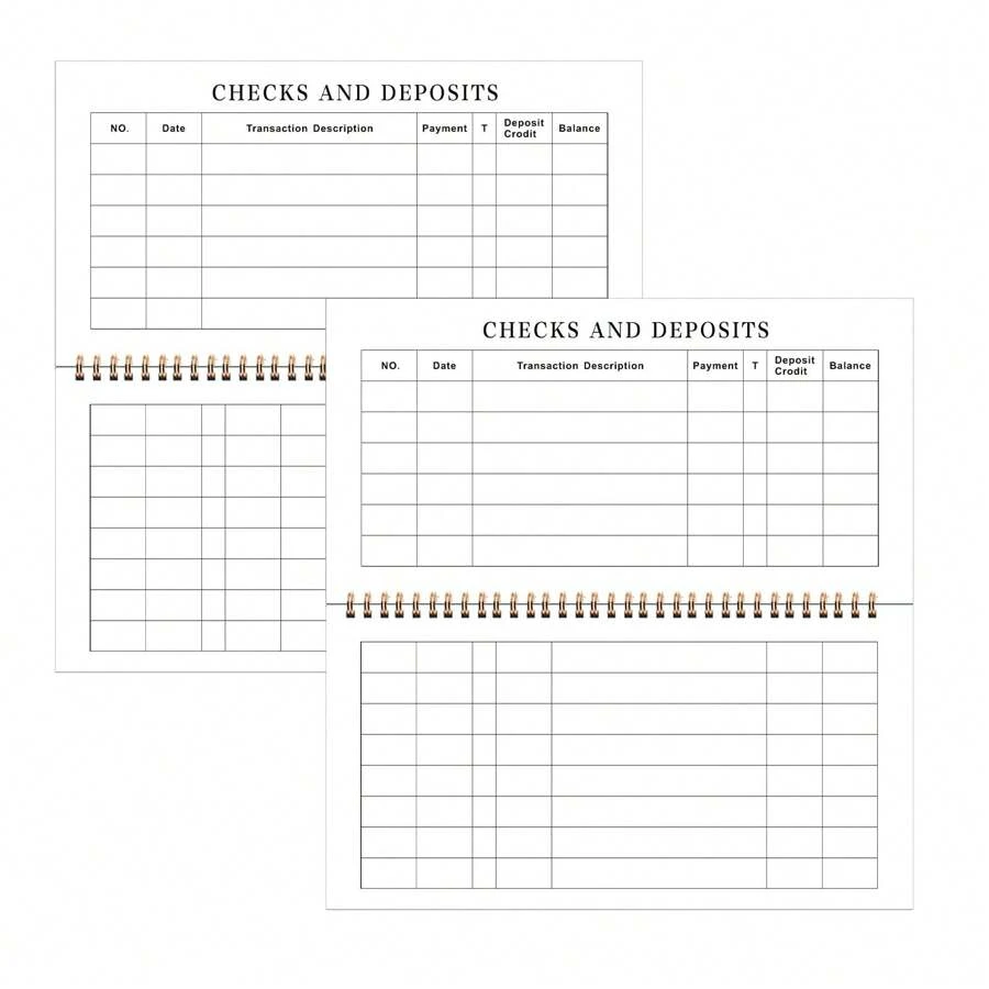 25 Hojas De Registros De Verificación Para Chequera Personal Con ...