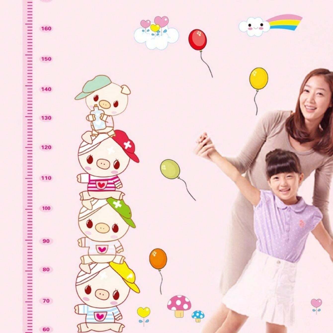 Cartoon Baby Growth Measurement Tool Height Chart Wall Sticker ...
