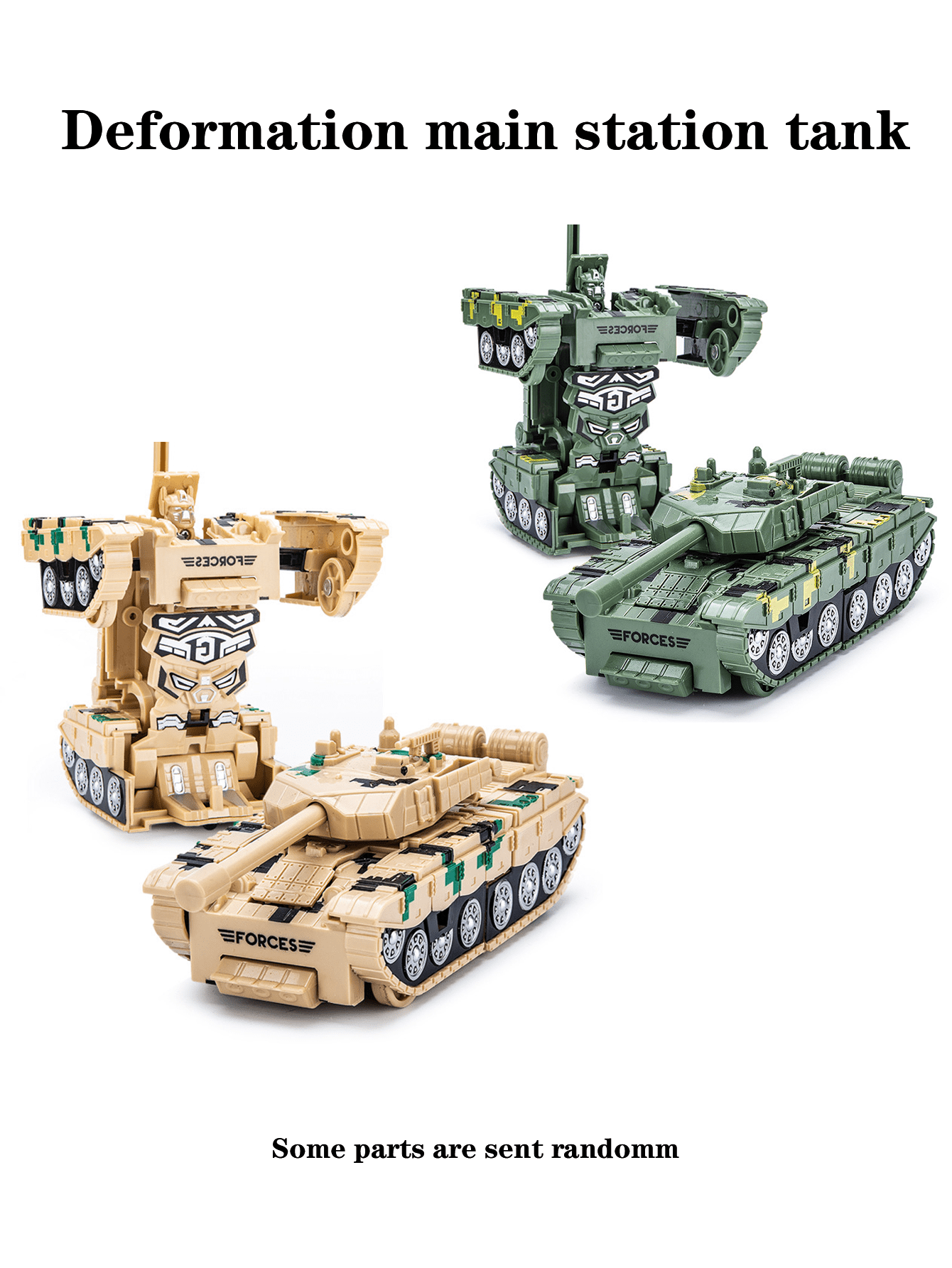 1pc Transformable Inertia Collision Armor Tank For Children, 2 Colors ...