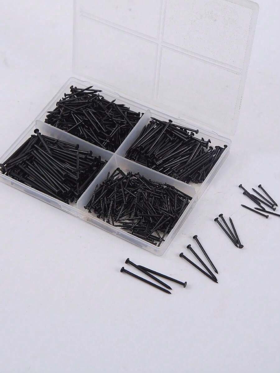 540pcs Nail Set In Box, With Picture Hooks, Nails, Fasteners, And ...
