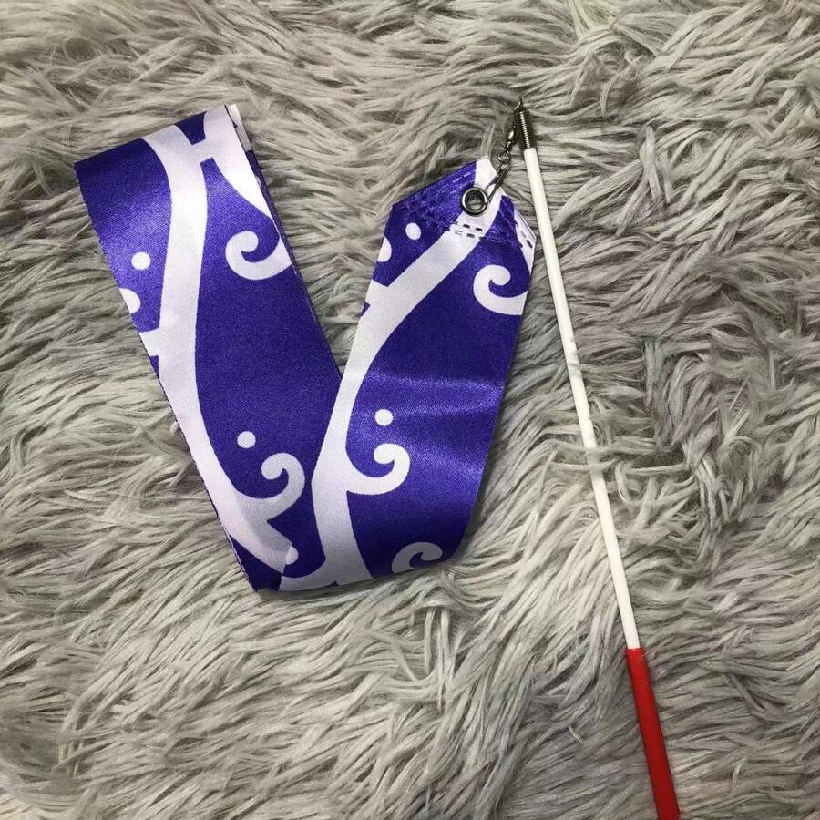1pc Purple Color Rhythmic Gymnastics Dance Ribbon, Baton Twirling ...