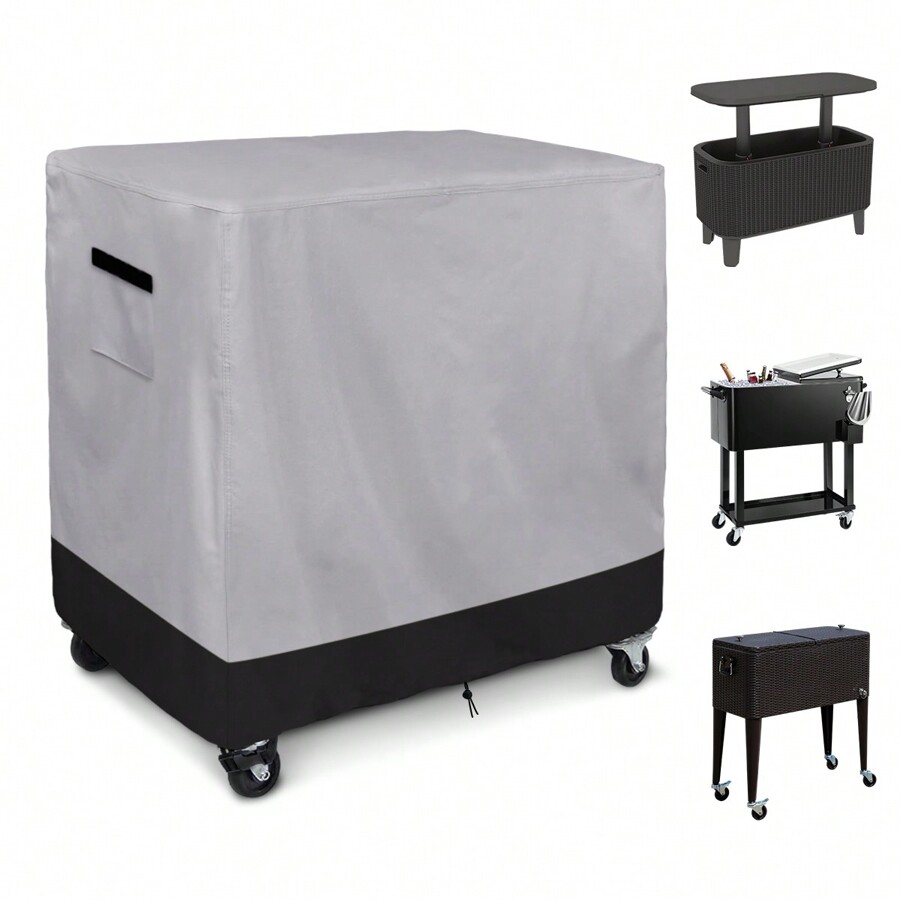 Zenicham Patio Cooler Cover, 600D Outdoor Rolling Cooler Cart Cover ...