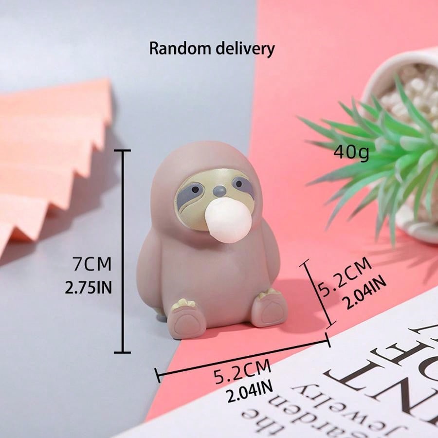 Sloth Frog Bear Cartoon Squishy Squeeze Bubble Toy, Animal Relief ...
