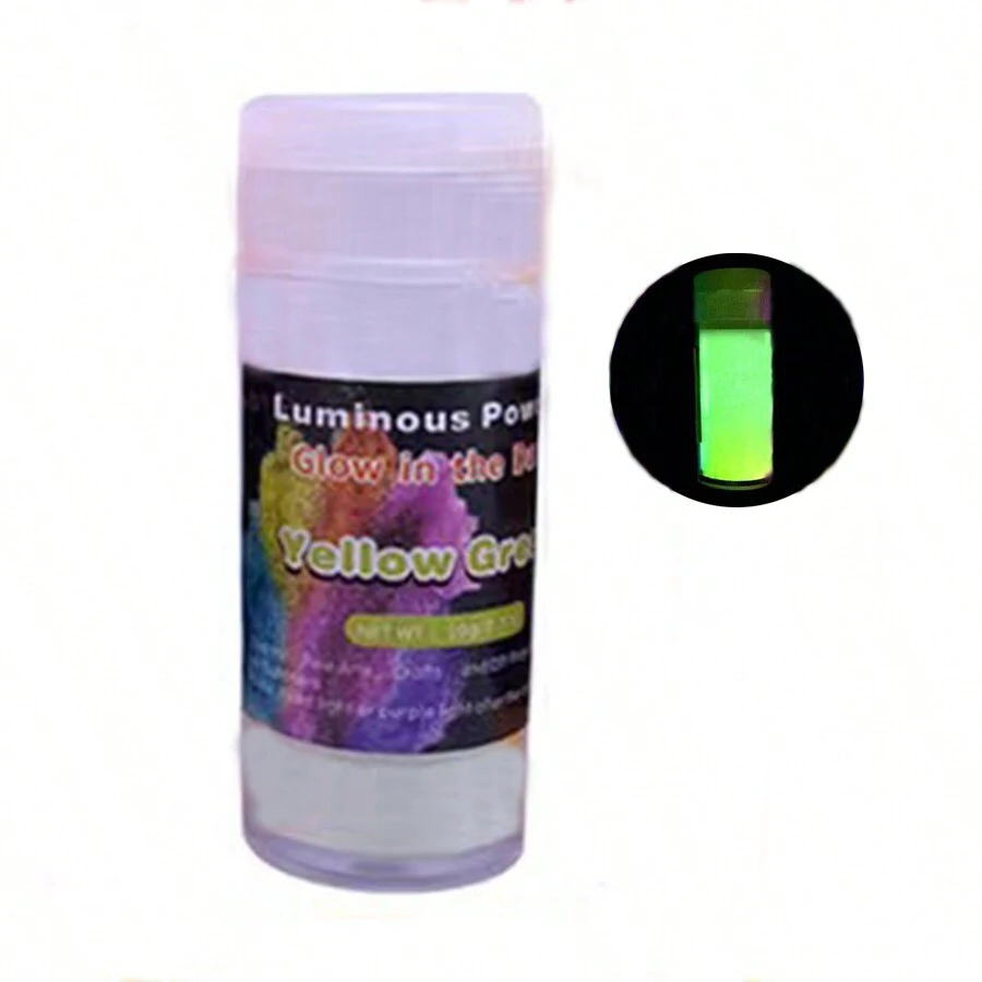 1 Botella De 0,7 Oz (20g) De Polvo Luminoso Con Alta Luminosidad Y ...