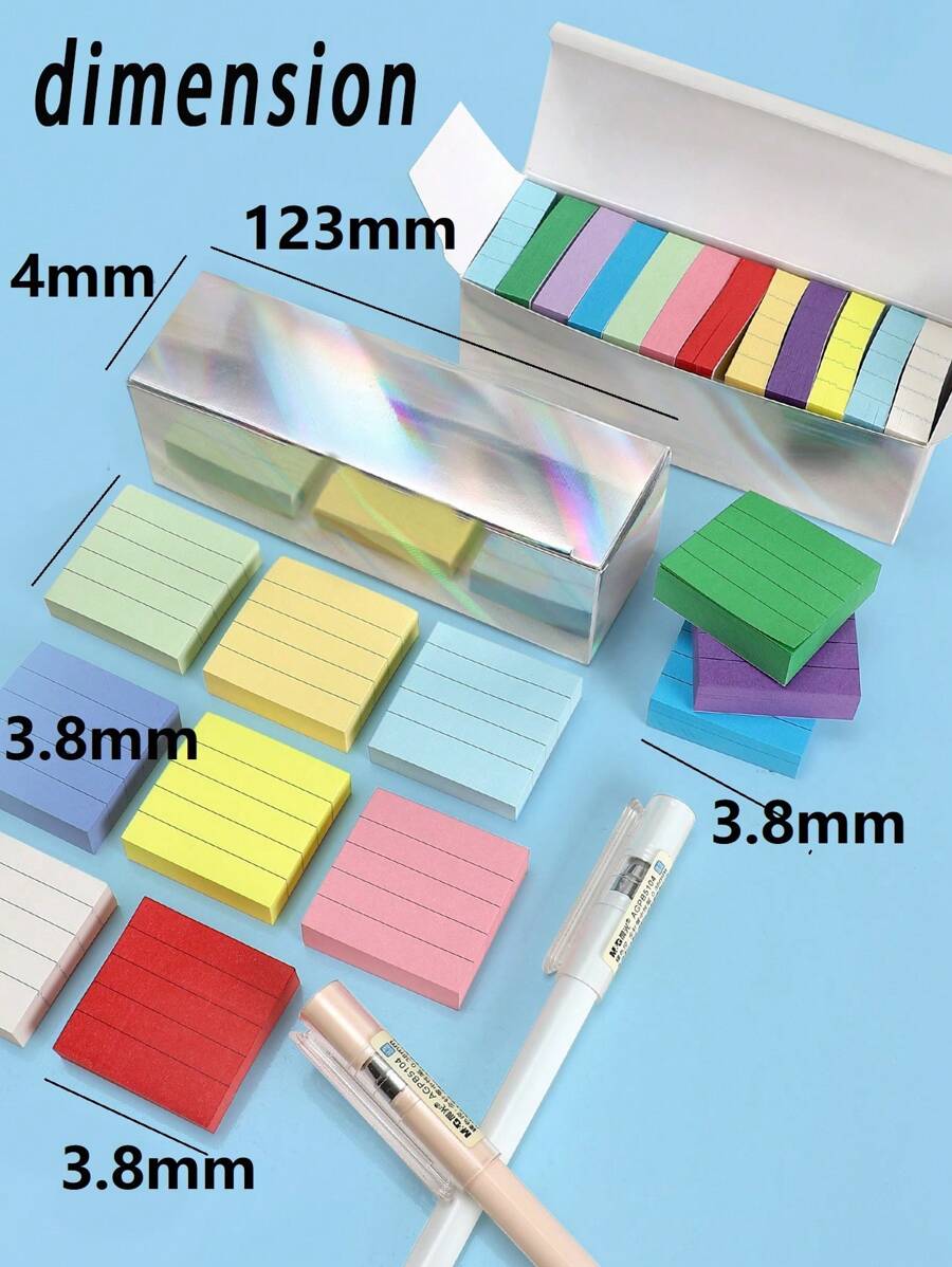 1100 Sheets/Box 11 Colors Sticky Notes & Index Cards & Marker Tags ...