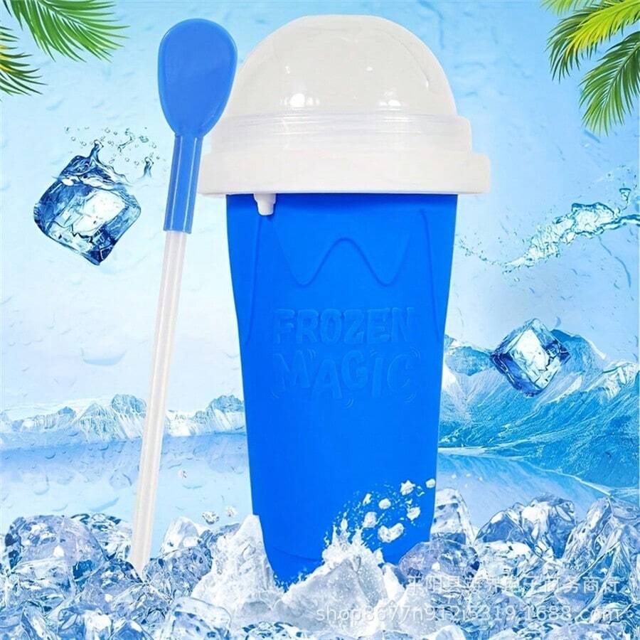 1pc Pinch Smoothie Cup, Crushed Ice Cream Cup, Summer Shaker Family Ice ...