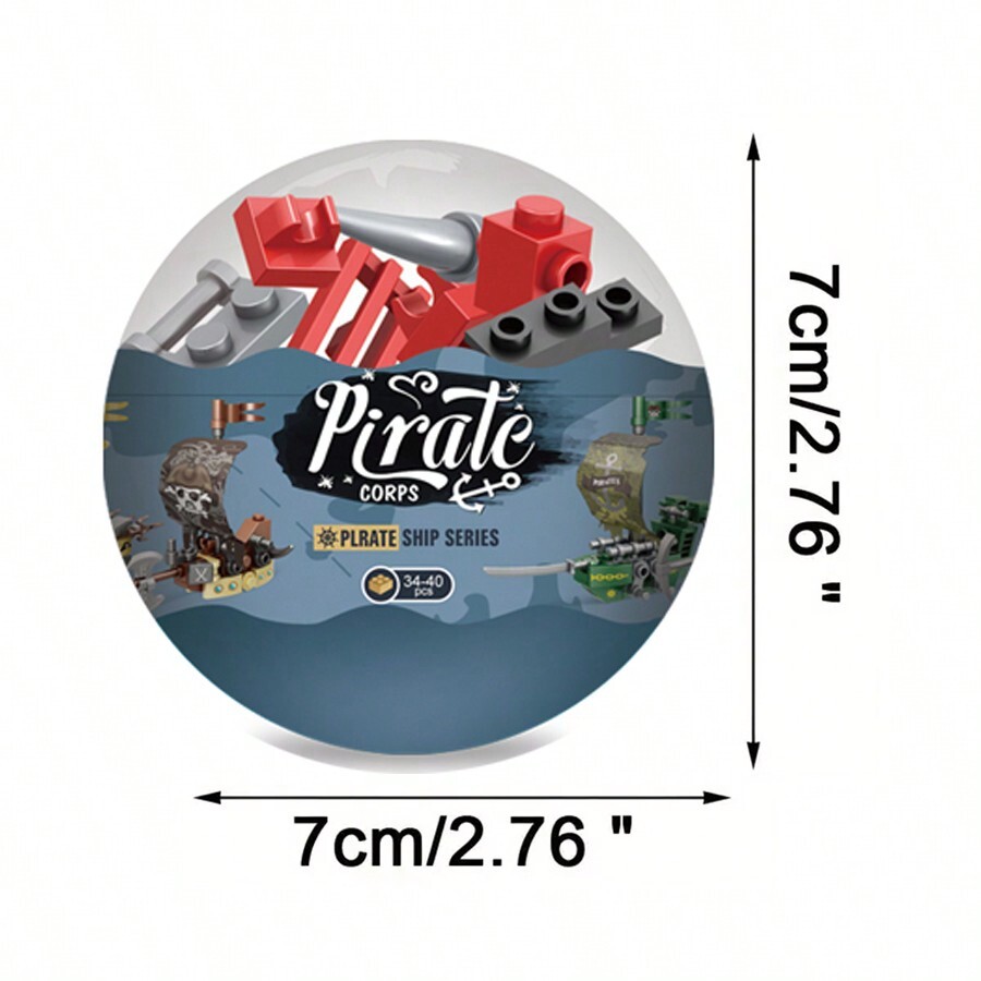 6 In 1 Pirate Legion Assemble Twisted Egg, Pirate Ship Model Small ...