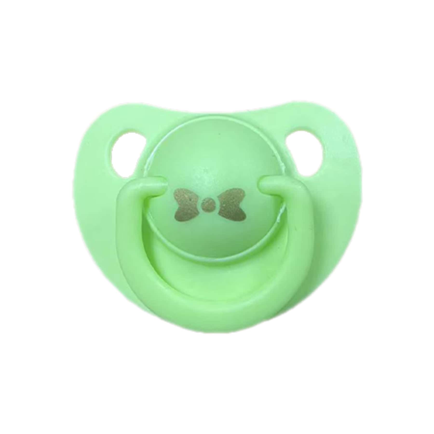 1pc Heart Shaped Flat Head Pacifier, 0-6 Months, Anti-Colic, Soft ...