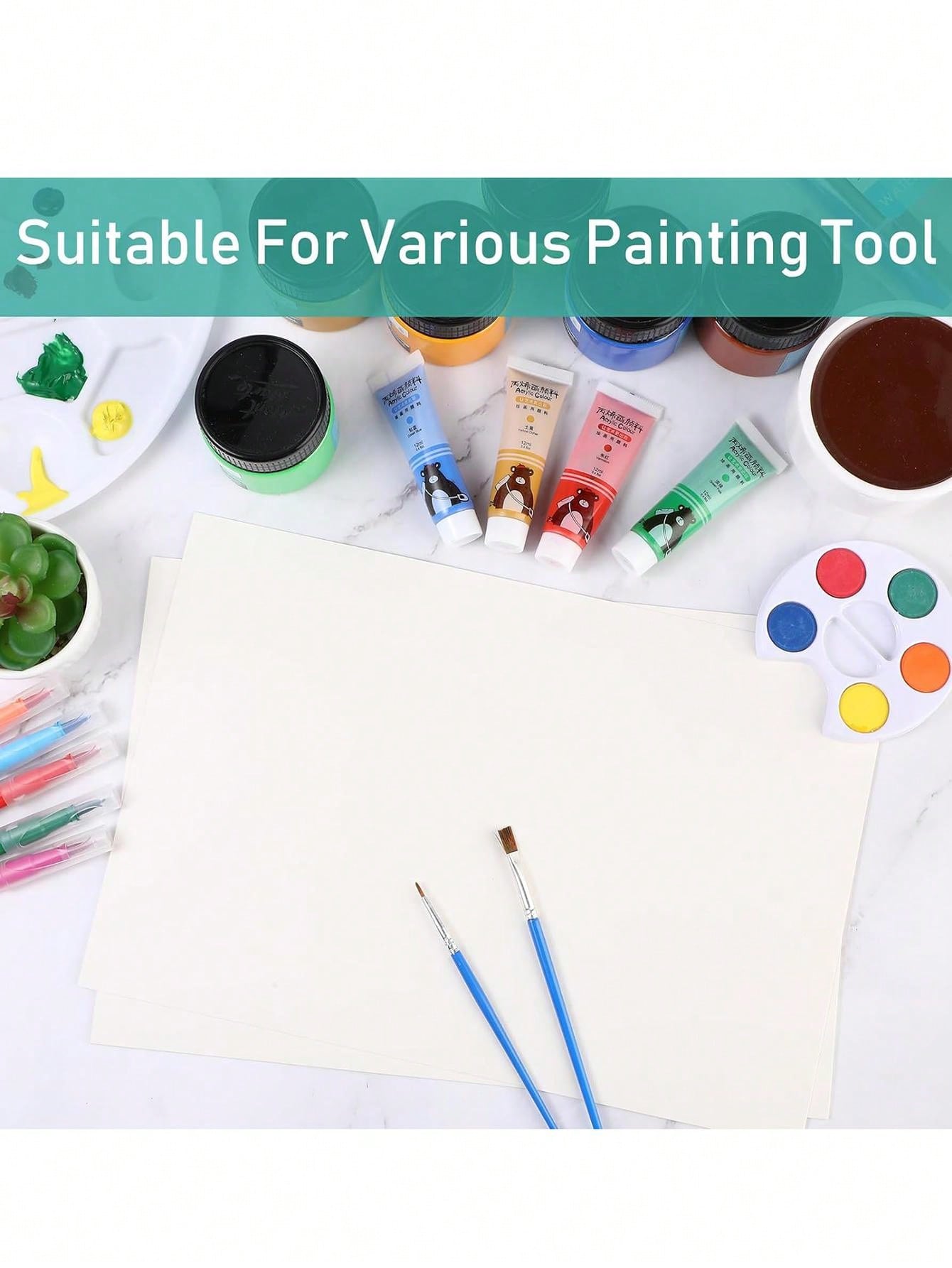 100 Sheets Of Watercolor Painting Paper, White Cold Pressed Painting ...